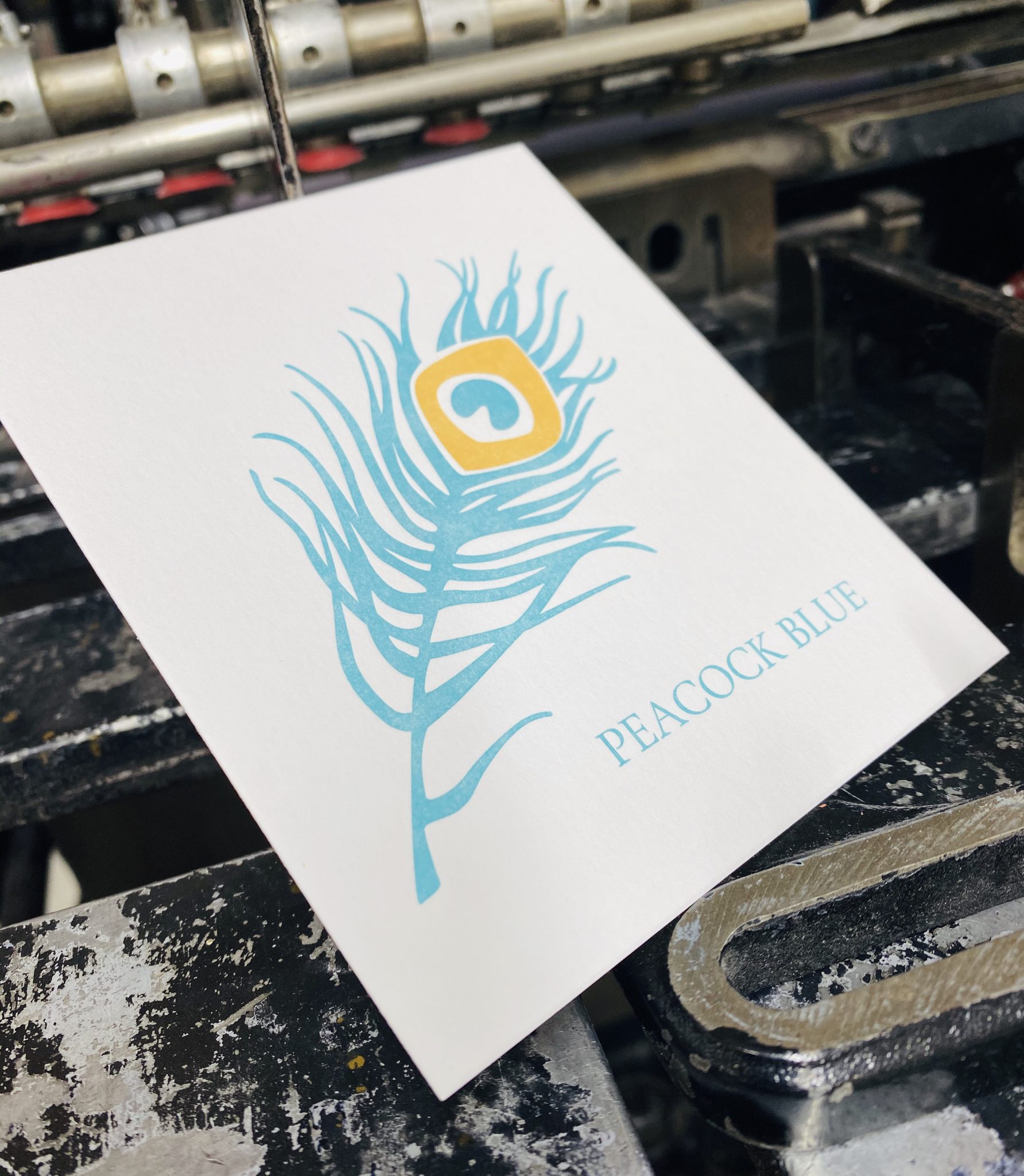 Peacock Blue- Letterpress Ink 100g - Lyme Bay Press - Letterpress Supplies